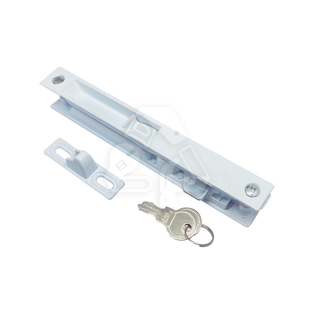 White Sliding Door Lock - Hardware Store
