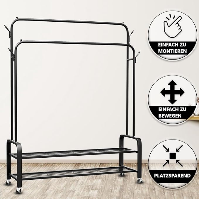 Double Pole Cloth Rack
