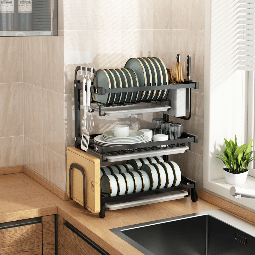 3-Layer Kitchen Dish Rack