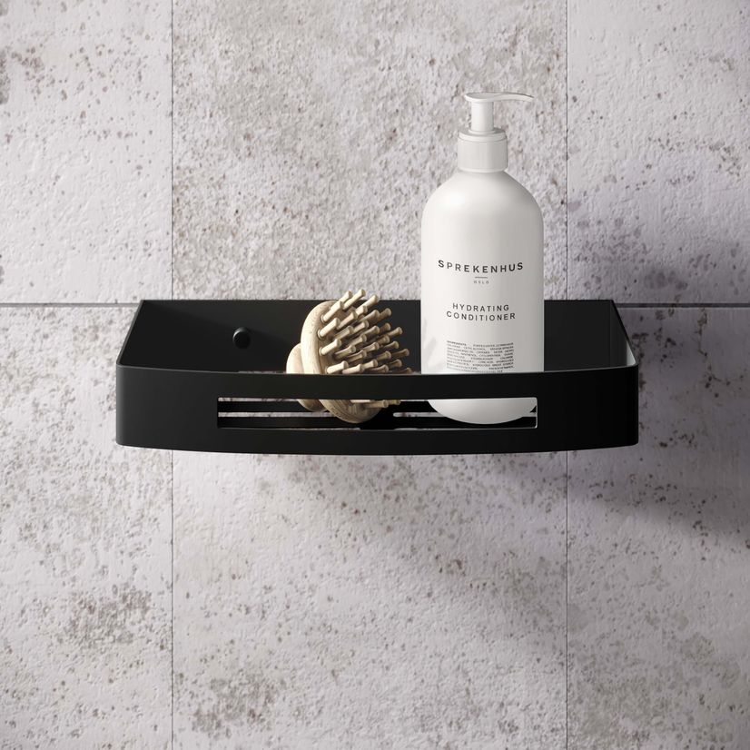 Elegant Black Stainless Steel Bathroom Rack