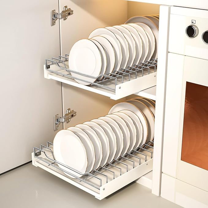 Pull Out Cabinet Dish Rack