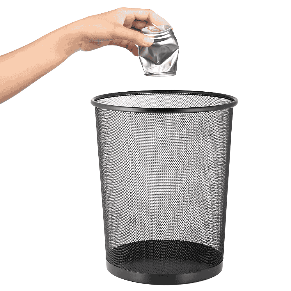 Round Metal Wire Mesh Trash Can