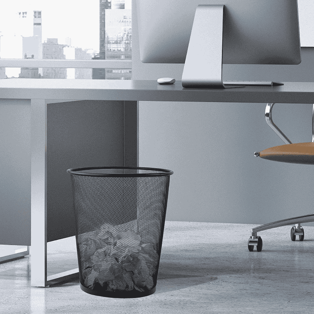 Round Metal Wire Mesh Trash Can