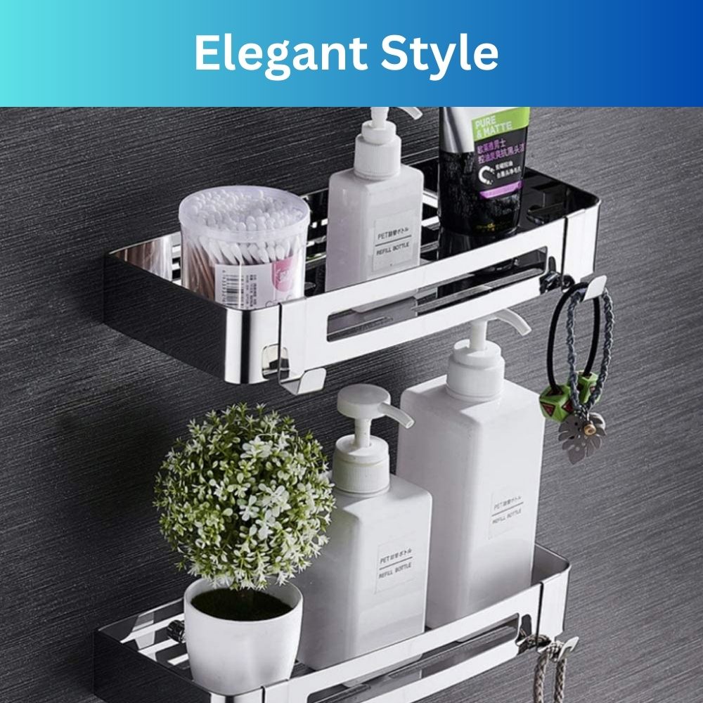 Sleek Wall-Mounted Bathroom Rack