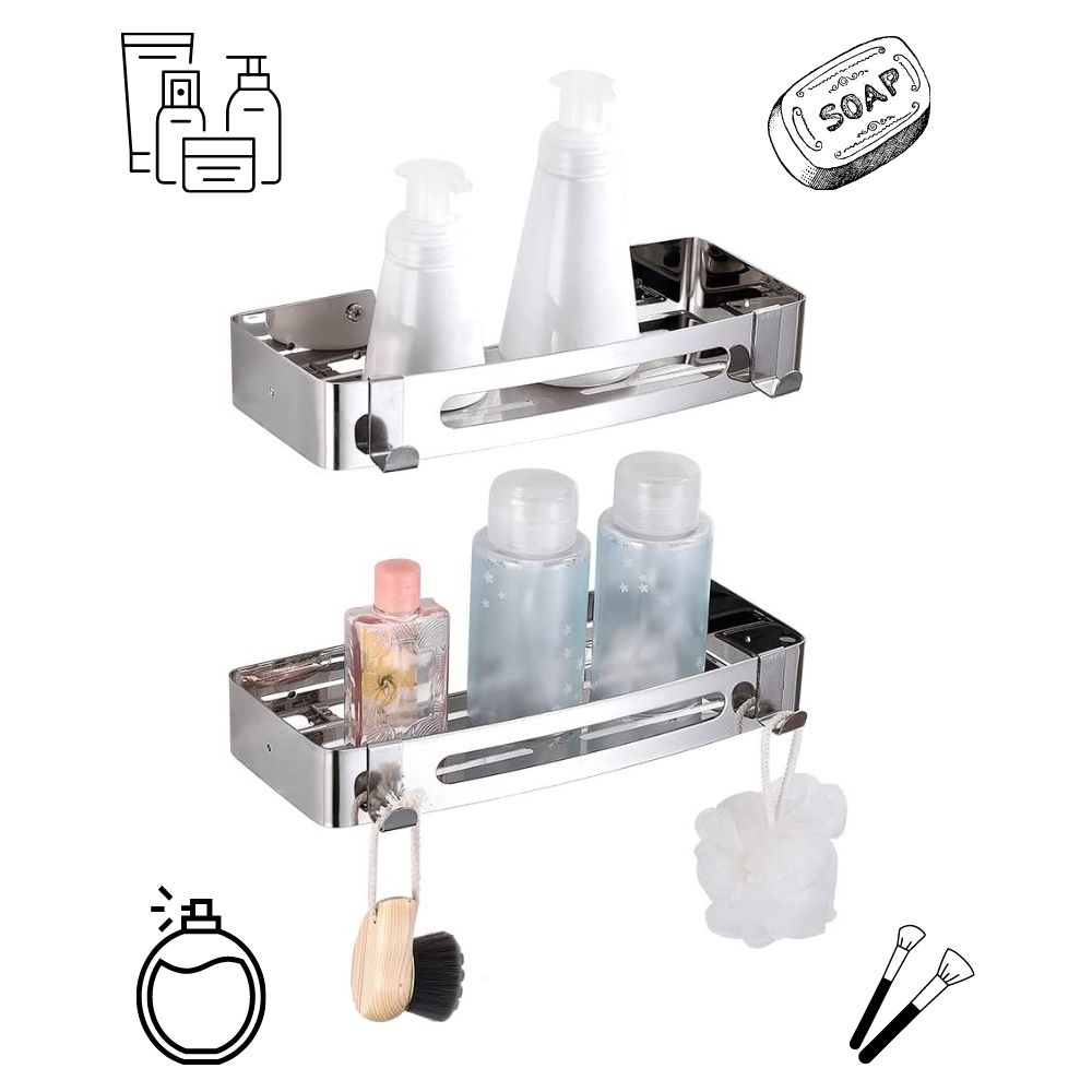 Sleek Wall-Mounted Bathroom Rack