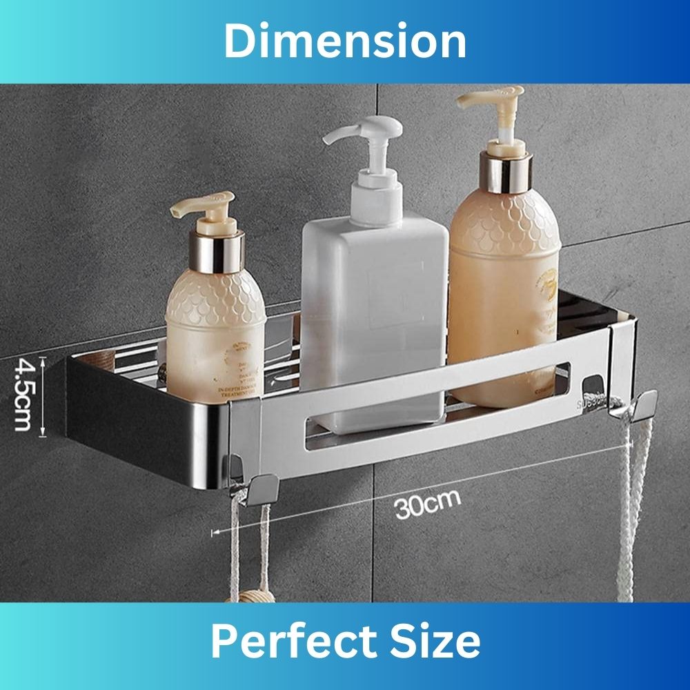 Sleek Wall-Mounted Bathroom Rack